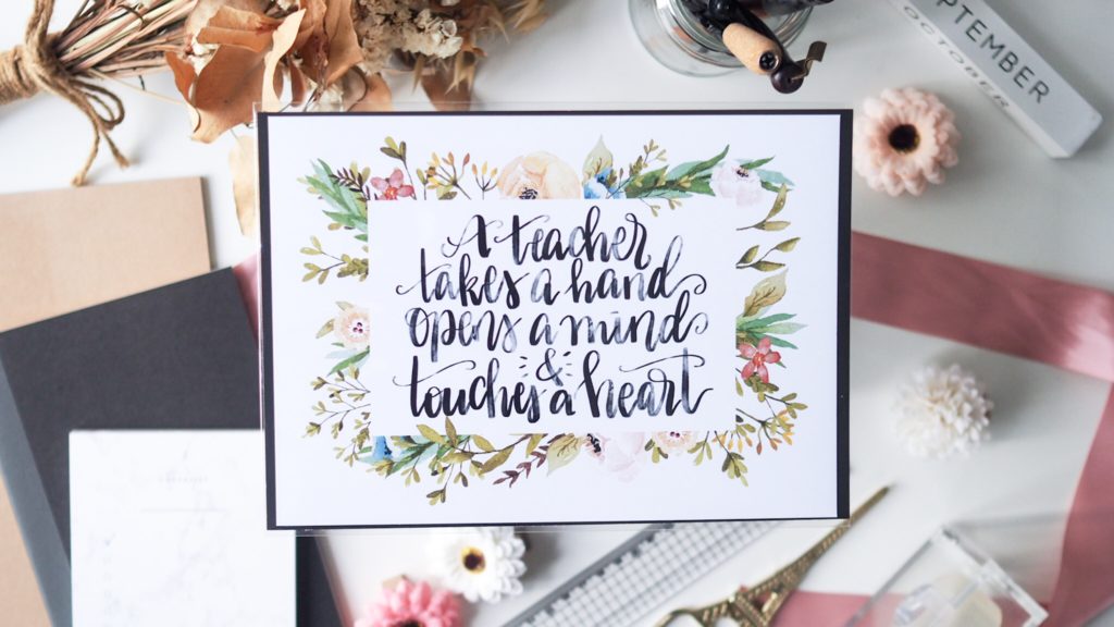 A Teacher Touches a Heart (Free Downloadable Print for Teacher's Day ...